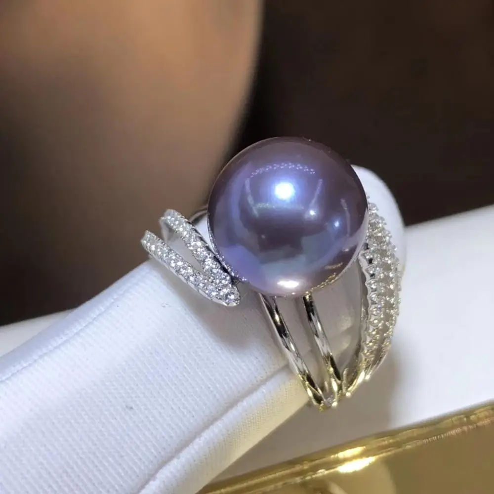 Anillo de perlas D403 para mujer, joyería fina de Plata de Ley 925 ...