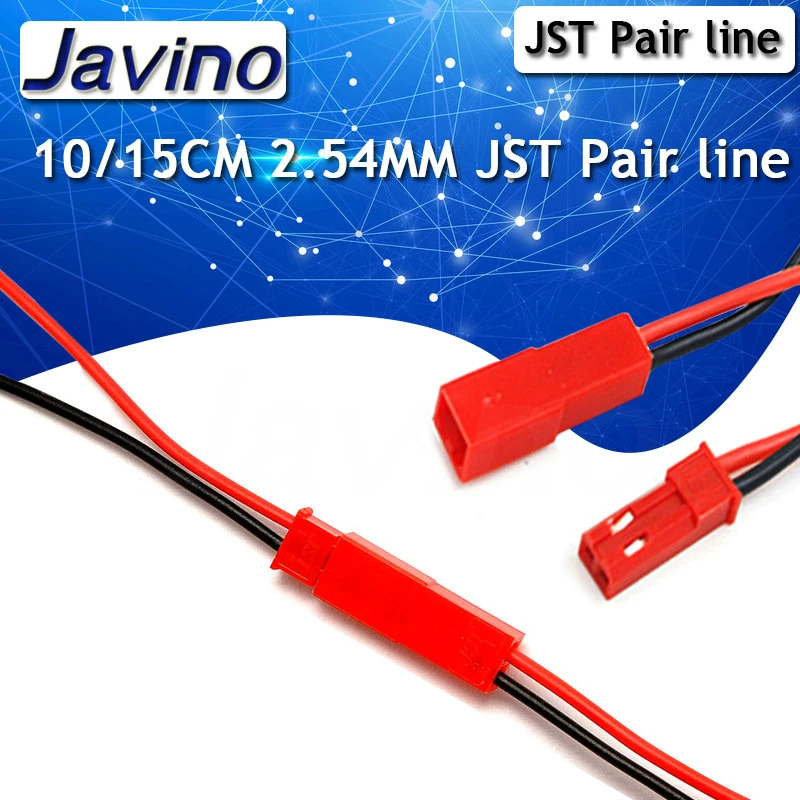 Jst 2pins Male Wire Connector | 2 Cable Jst Connector Adapter - 5pcs ...