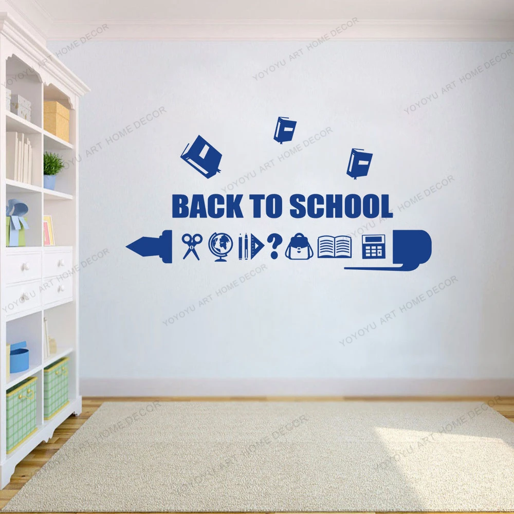 Wall English Quote Sticker School Classroom Office Decor Wallpaper ...