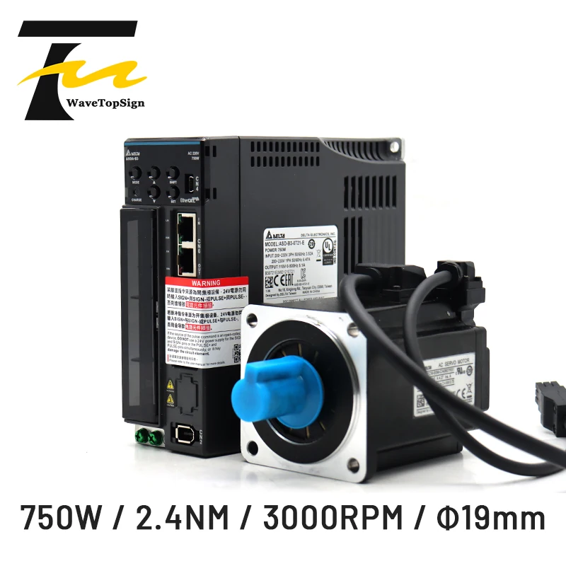 Delta Servo B3 Series 750W Servo Motor ECM-B3M-CA0807RS1/SS1 2.4NM ...