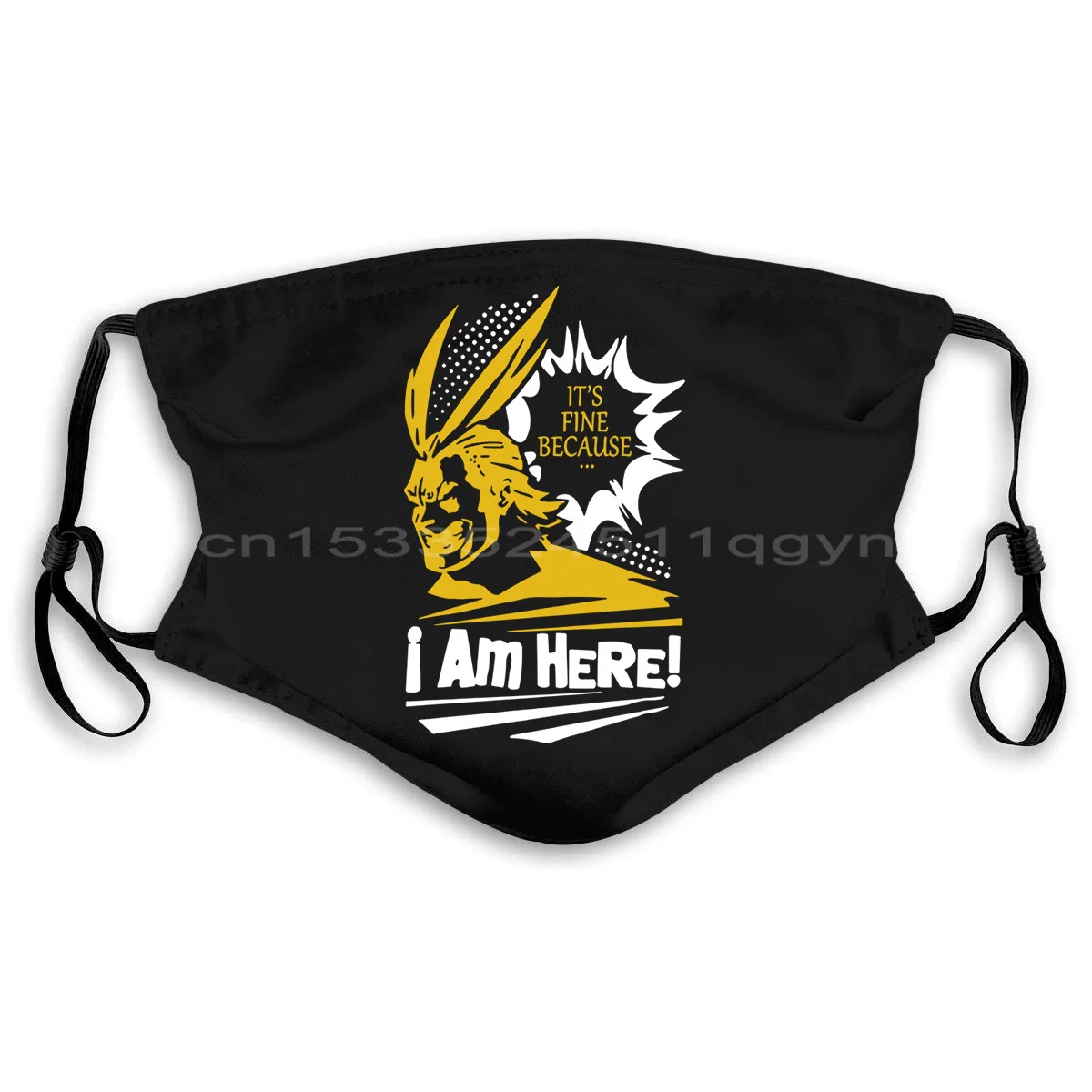 My heroes Academia All Might Masks Mens 블랙 네이비 카툰 마스크 남성 유니섹스 New ...