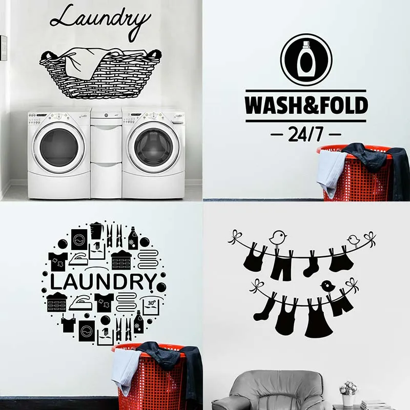 Wall-Decal-Laundry-Room-Washing-Housekeeper-Dry-Cleaning-Service ...