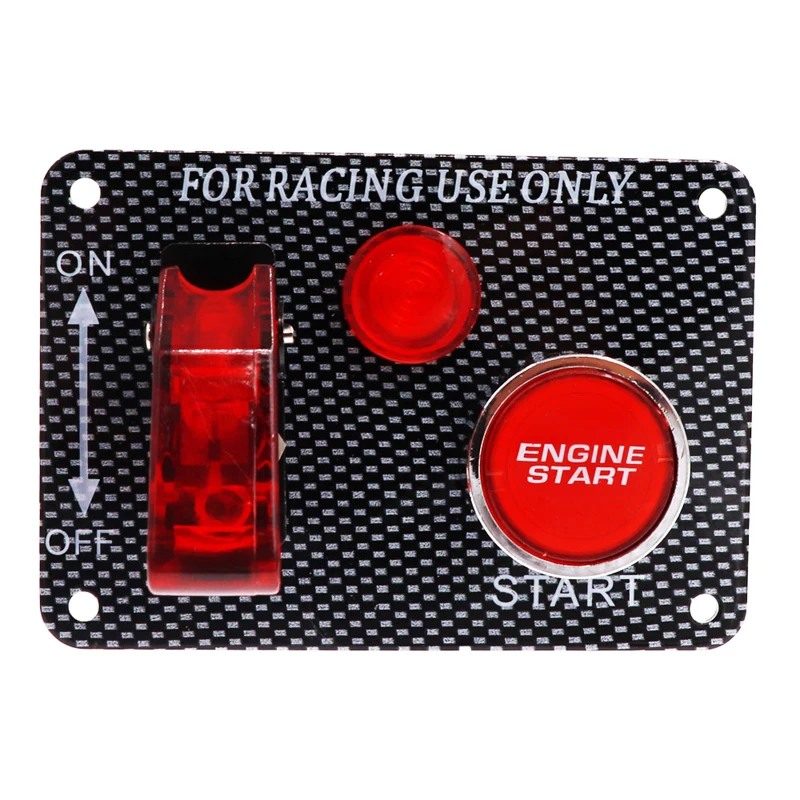 2 In 1 Racing Car Toggle Ignition Switch Panel 12v Engine Start Starter ...