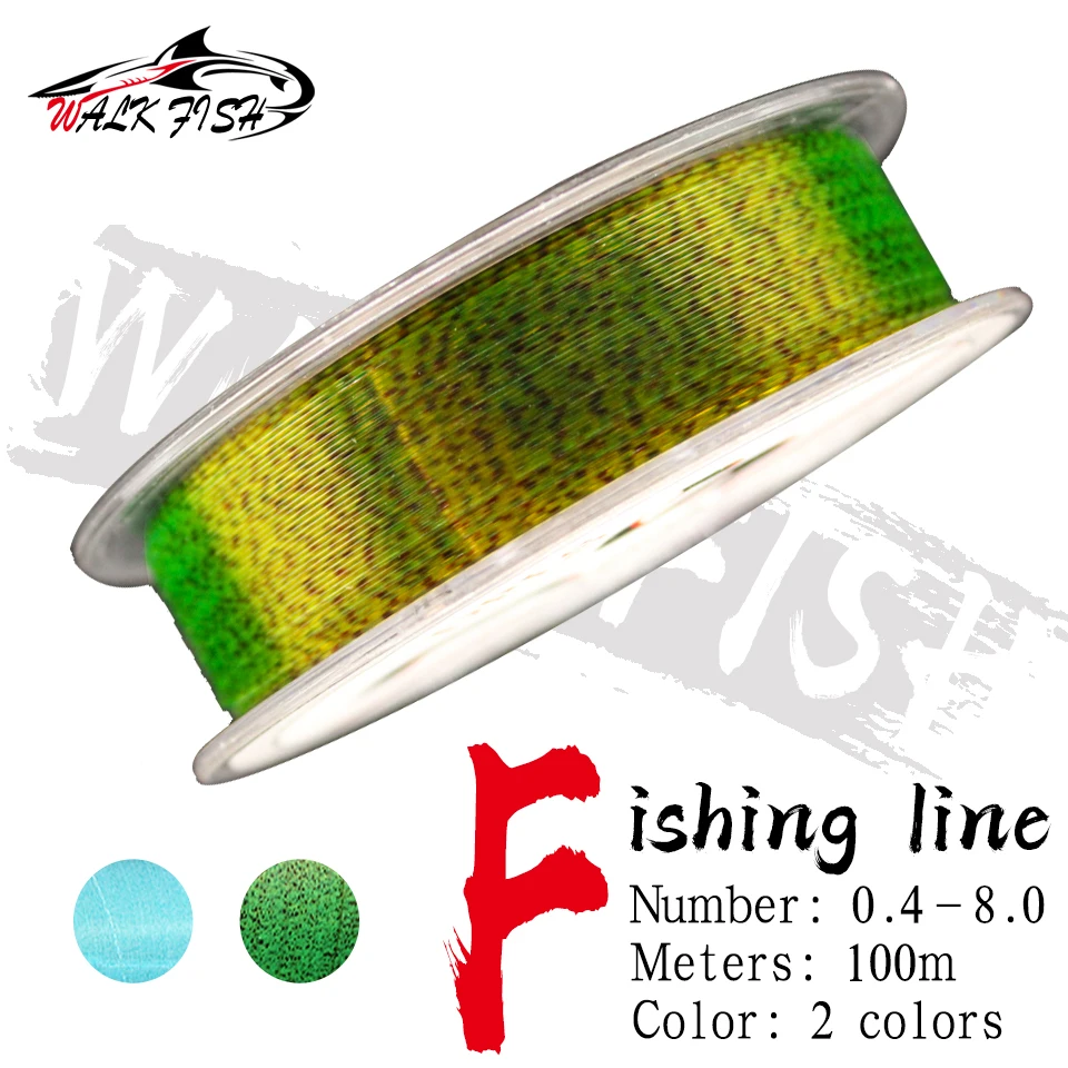 WALK-FISH-100M-Invisible-Spoted-Line-3D-Nylon-Fishing-Line-Fly-Fishing ...