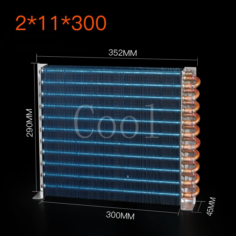 Air-cooled copper tube condenser refrigerator freezer chiller water air ...