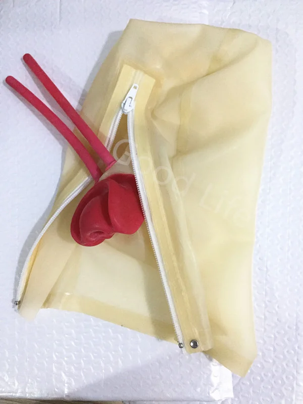 Long-Nose-Tube-Latex-Hood-with-Red-Teeth-Gag-and-Long-Nasal-Tubes-Back ...