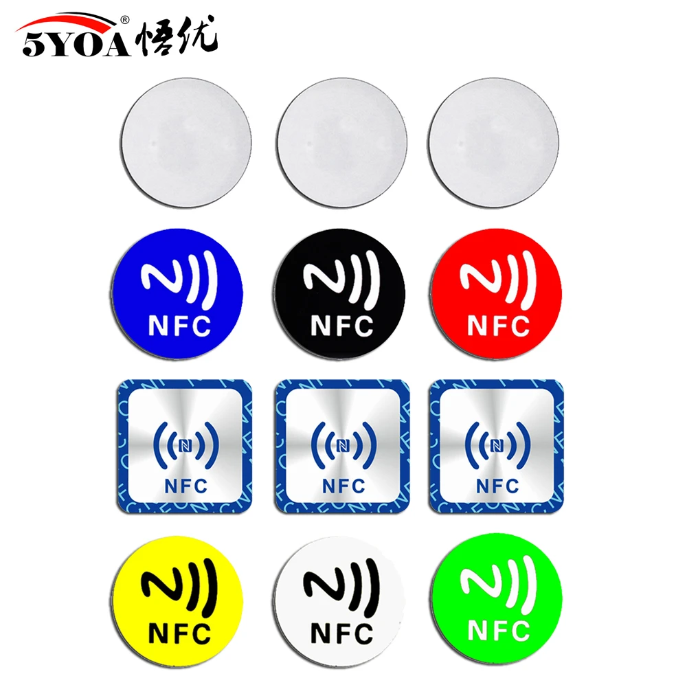 12pcs Ntag215 504byte NFC Tag NFC215 Label 215 Stickers Tags Badges ...