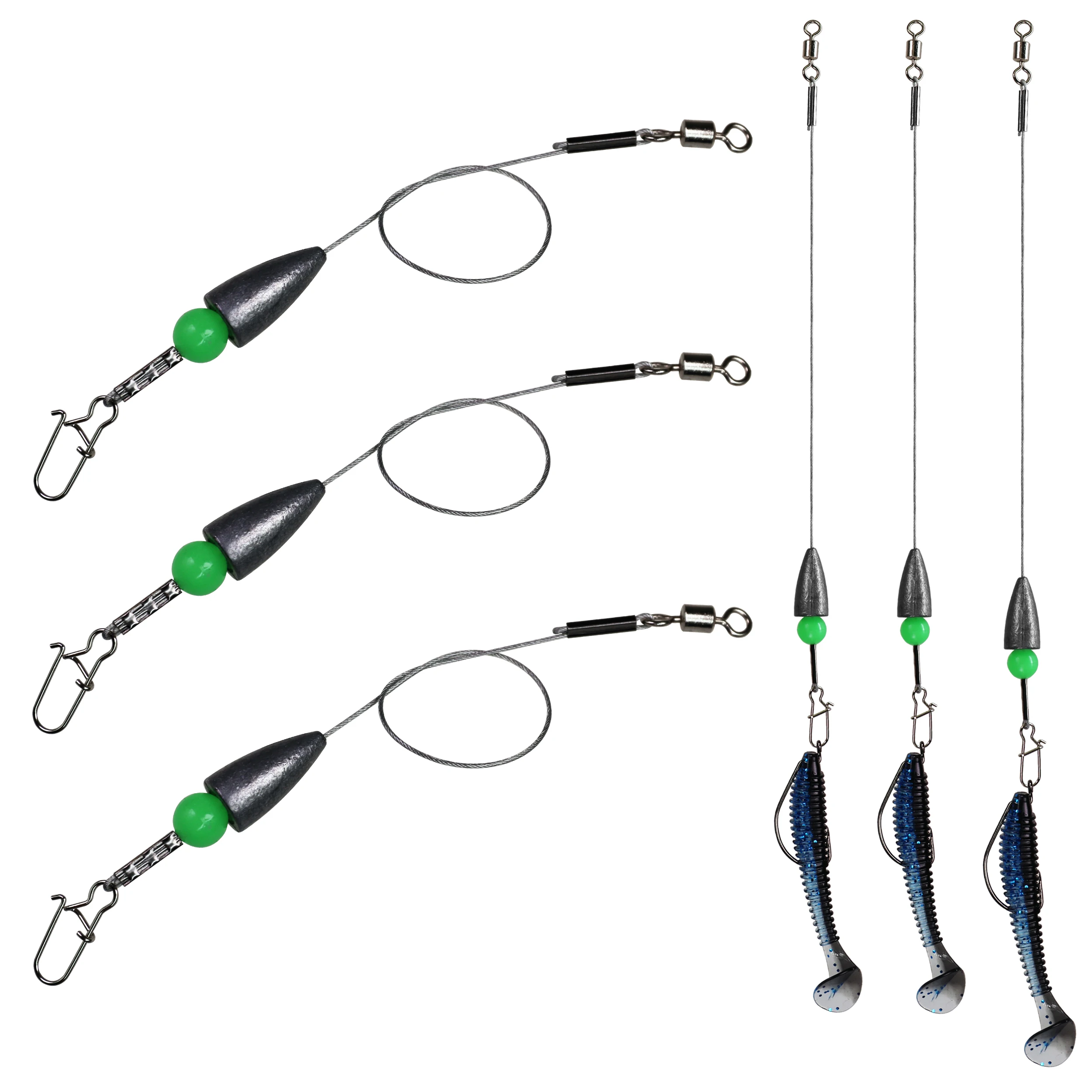 5pcs-lot-Fishing-Bullet-Weight-Carolina-Ready-Rig-Stainless-Steel ...