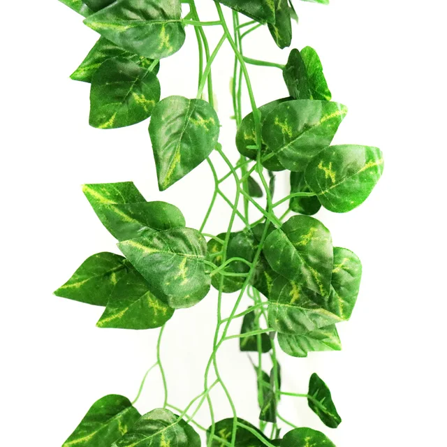 Artificial Hanging Green Leaf Garland Vine Fake Foliage Wall Hanging ...