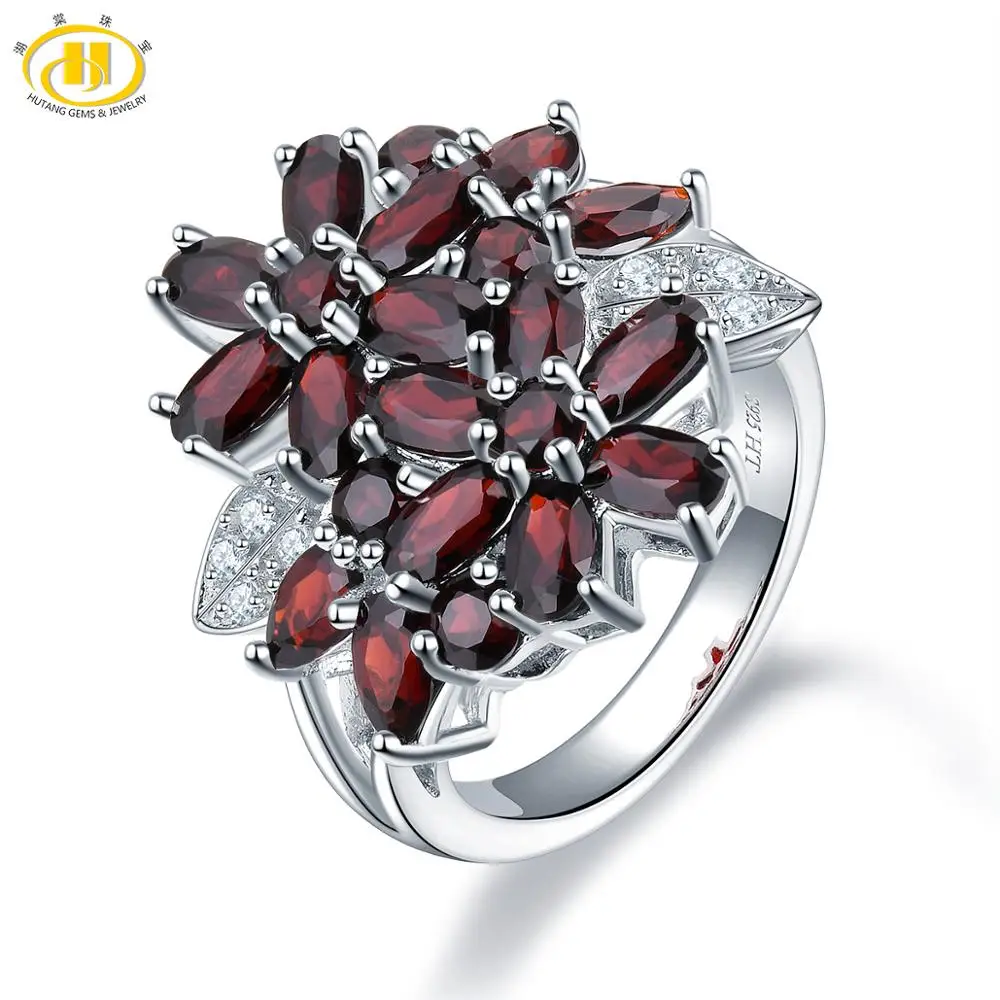 Hutang-5-26ct-Cluster-Garnet-Women-s-Ring-Solid-925-Sterling-Silver ...