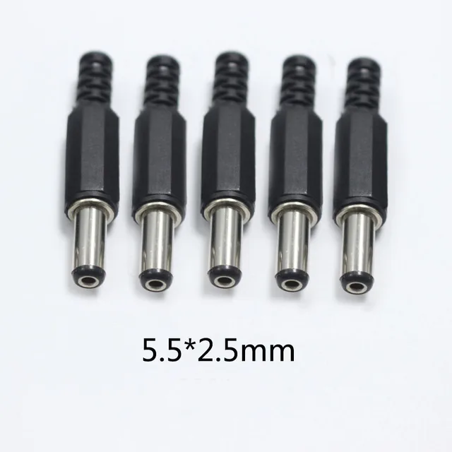 5pcs 5.5x2.5 5.5x2.1 4.8x1.7 4.0x1.7 3.5x1.35 3.5x1.1 2.5x0.7 mm Male ...