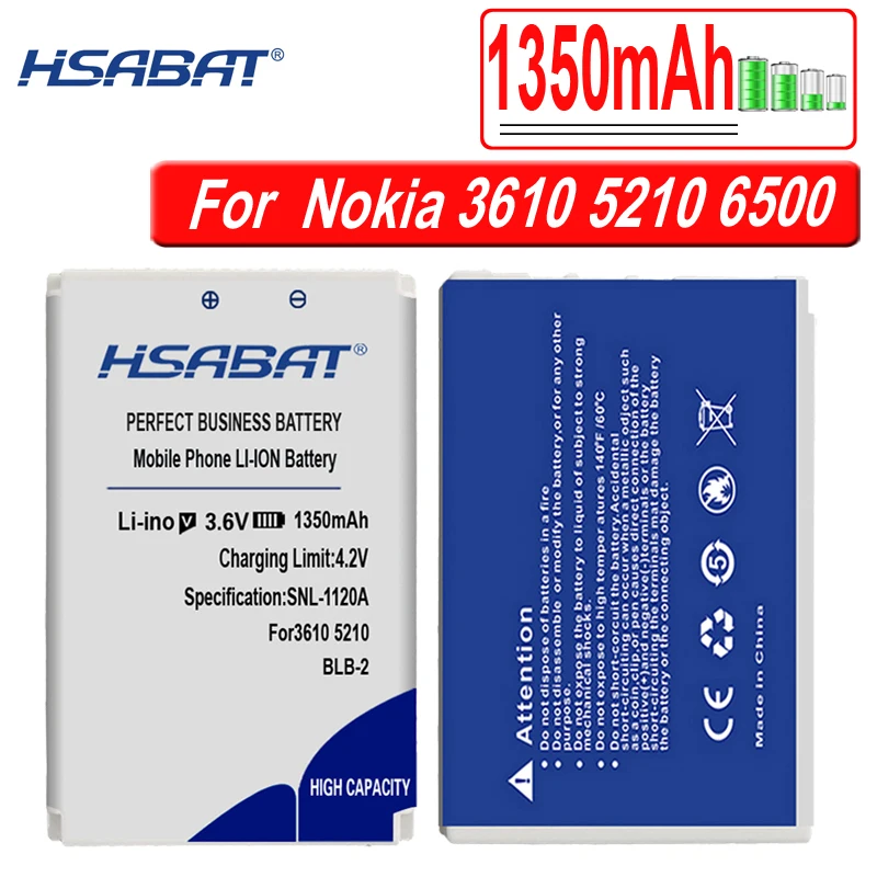 HSABAT-BLB-2-1350mAh-Battery-for-Nokia-3610-5210-6500-6510-7650-8210 ...