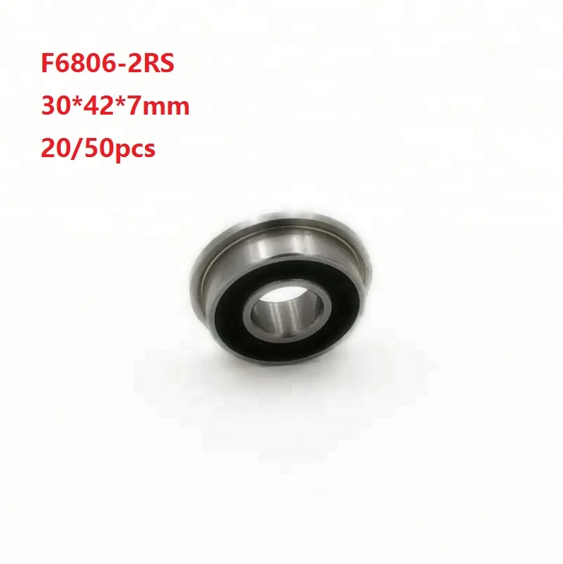 20/50pcs F6806-2RS F6806RS Double rubber cover 30*42*7mm Flange Ball ...