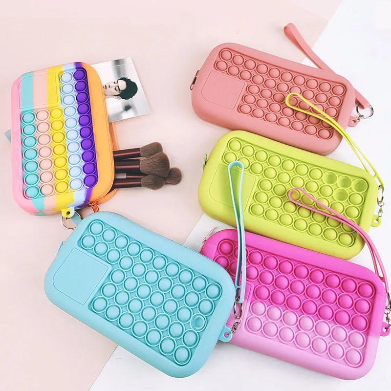 Kawaii Pop Its Pencil Cases Various Antistress Stationery Storage Bag ...