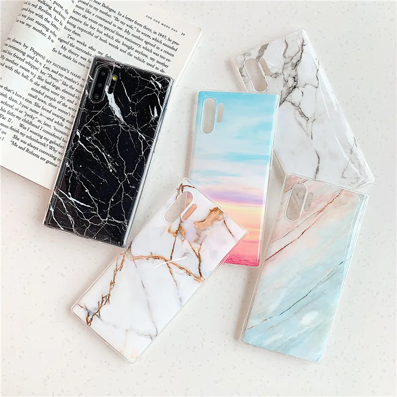 FLYKYLIN Marble Rose Case For Samsung Galaxy Note 10 Back Cover ...