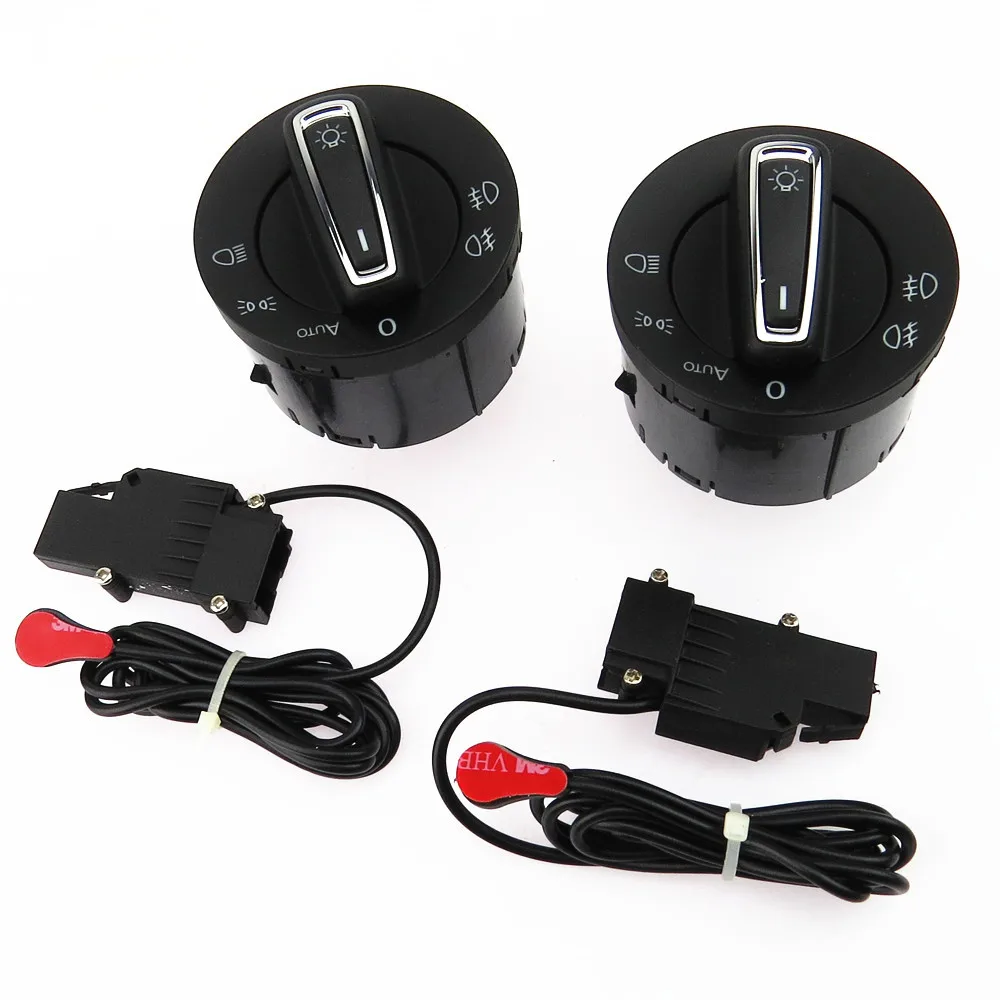 SCJYRXS Chrome Auto Headlight Switch With Fog Light Control+Sensor ...