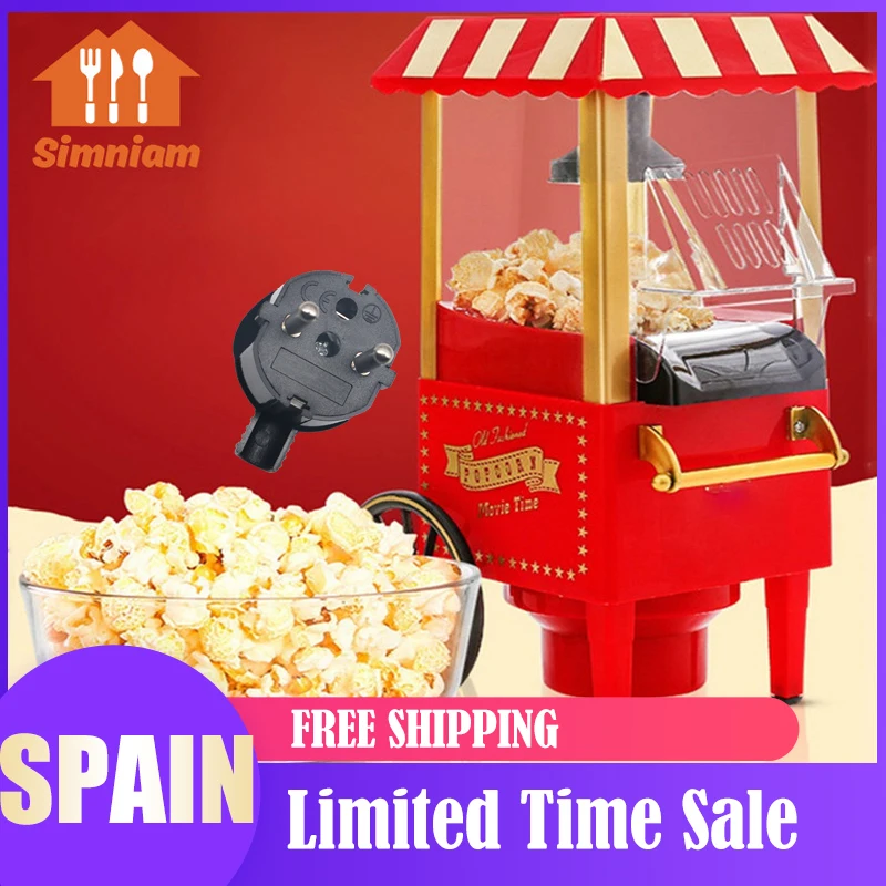 Electric Popcorn Machine Small Mini Automatic Carnival Popcorn Maker ...