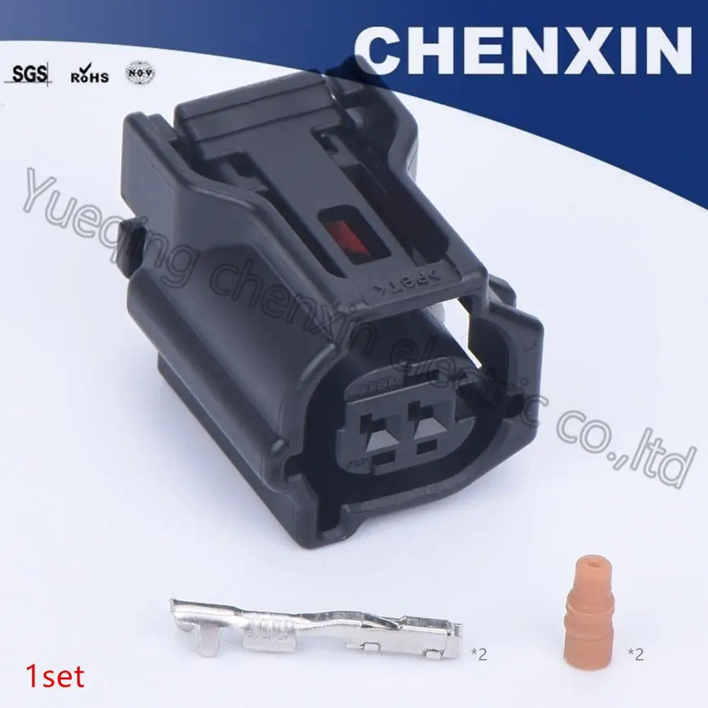 Black 2 pin car waterproof auto connector 0.6 female 6189 4979 90980 ...