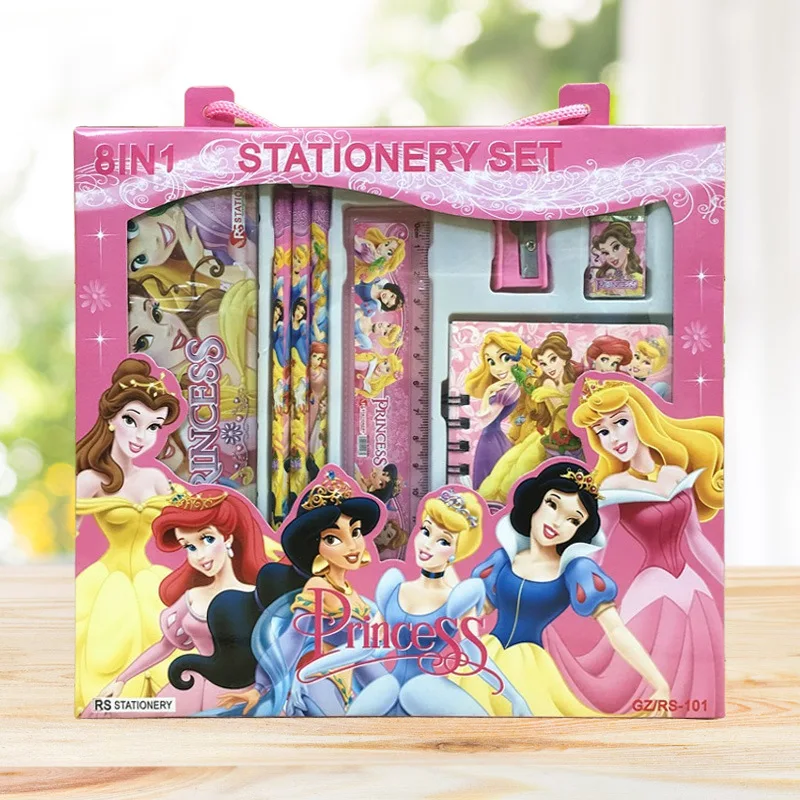 8-piece-Disney-stationery-set-cute-princess-stationery-box-notebook-and ...