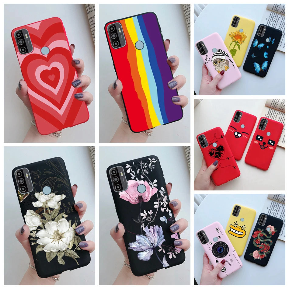 For OPPO A53S 2020 Case Cartoon Coque Heart Painted Silicone Phone Back ...