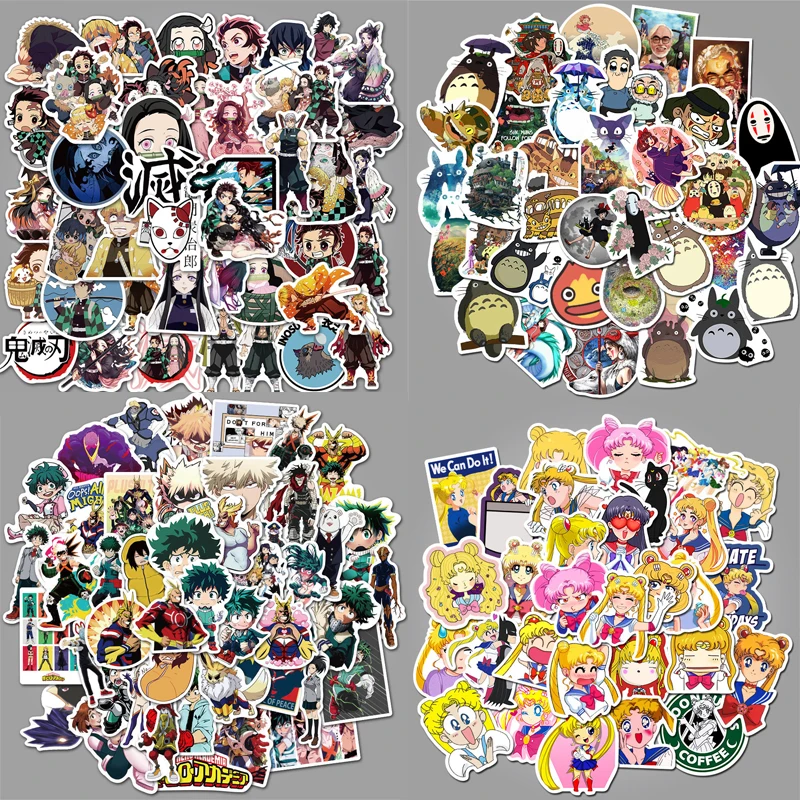 50pcs-Japan-Anime-Cartoon-Stickers-Demon-Slayer-Nezuko-My-Hero-Academia ...