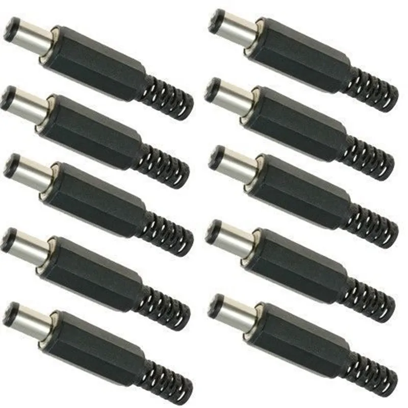 50pcs 9mm 2.1mm x 5.5mm DC Male Power Plug Jack Connector Laptop|male ...