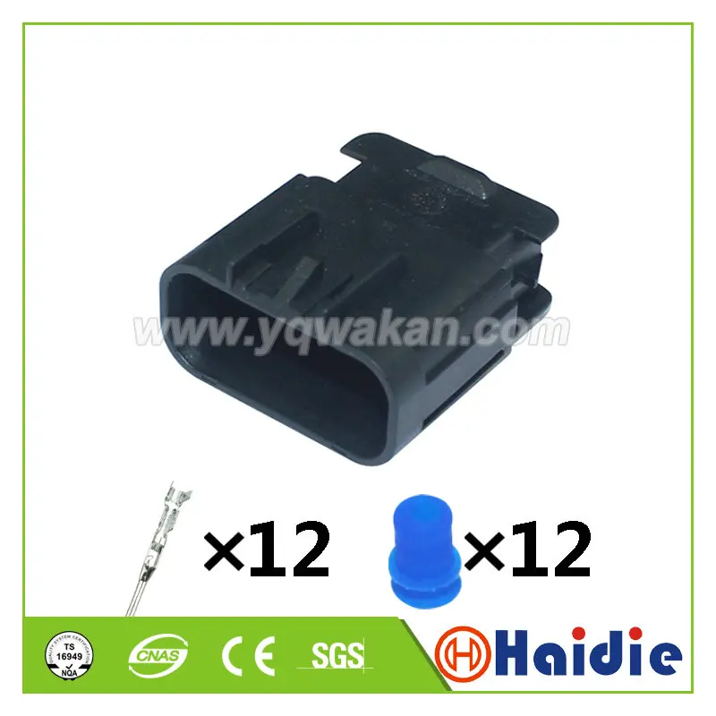 2sets 12pin delphi GT series plastic housing plug 12p waterproof wire ...