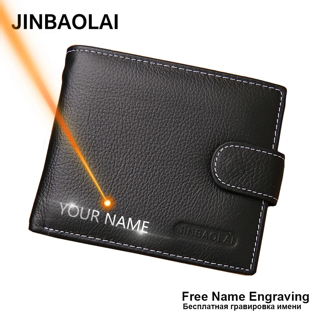 Jinbaolai Leather Men Wallets Solid Sample Style Zipper Purse Man Card ...