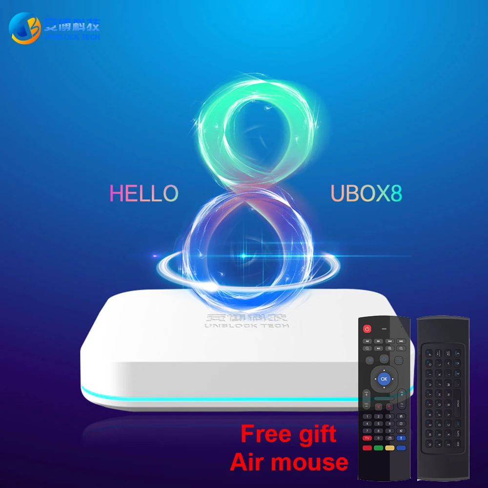 UBOX8 PROS MAX stable android 10 tv box AI VOICE Dual wifi 4GB 64GB Hot in Japan Korea USA CA SG ...