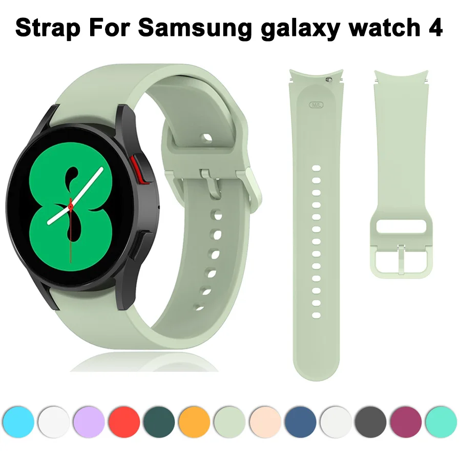 20mm Silicone Straps For Samsung Galaxy Watch 4 classic 46mm 42mm ...