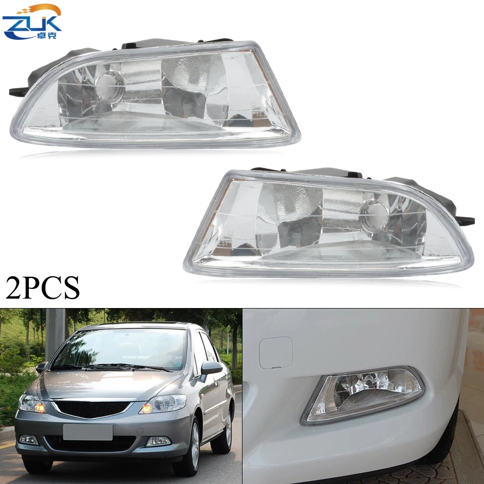 ZUK-Pair-Glass-Plastic-Lens-Front-Bumper-Fog-Light-Fog-Lamp-For-HONDA ...