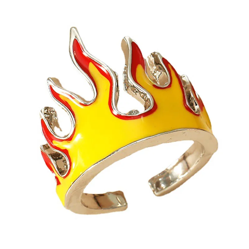 Boys Punk Jewelry Rings | E Girl Rings Women | Ring Girl Men | Flame Opening Rings - Punk ...