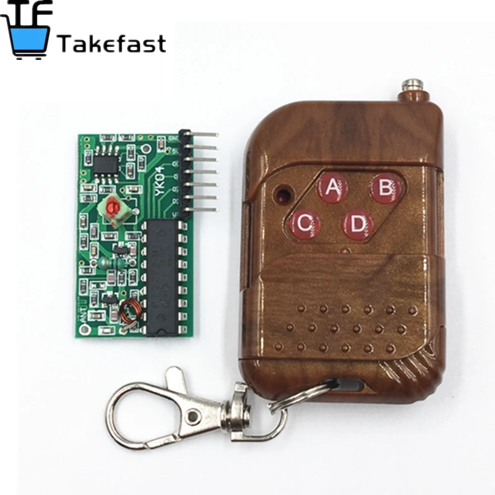 1set IC 2262/2272 4 CH 315Mhz Key Wireless Remote Control Kits Receiver ...