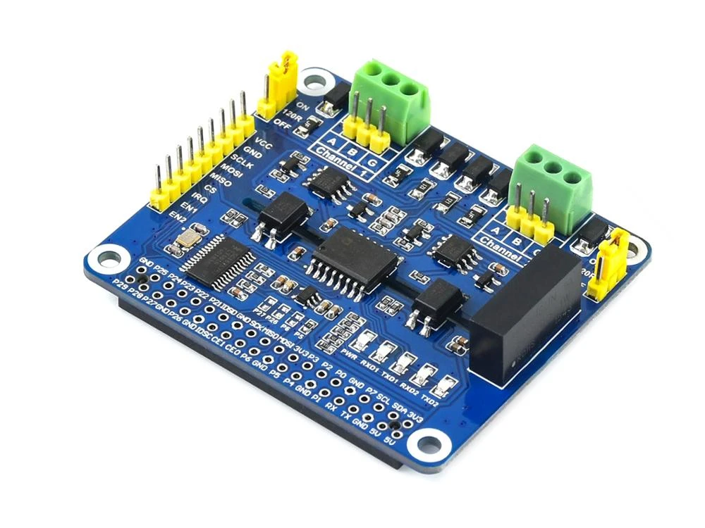 2-channel Isolated Rs485 Expansion Hat For Raspberry Pi, Sc16is752 ...