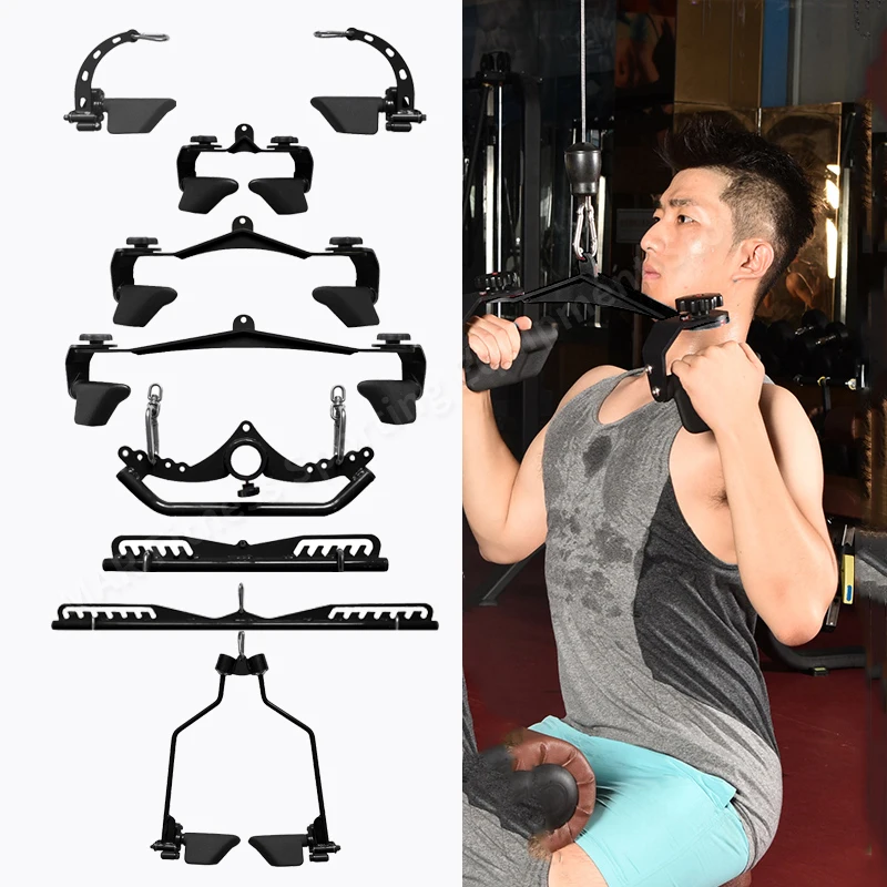 Home-Gym-Lat-Pull-Down-Bar-Pulley-Cable-Machine-Attachments-Muscel ...