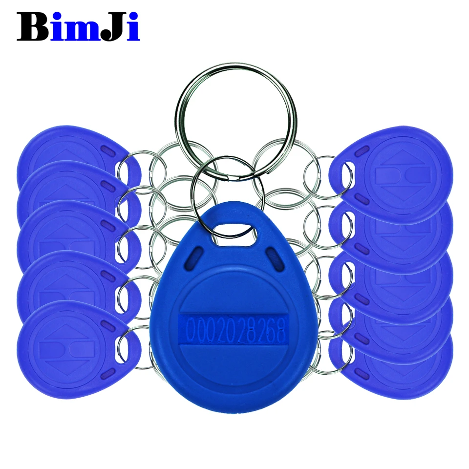 100pcs Rfid Read Only Tag 125Khz Proximity Blue Color RFID Card Keyfobs ...