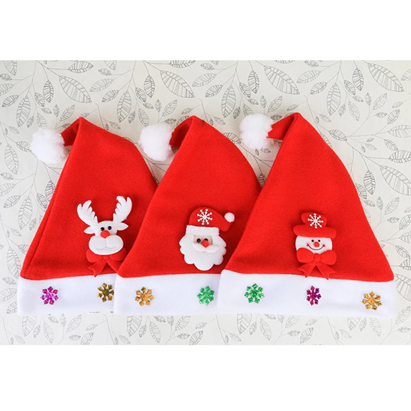 1 шт., новые рождественские шапки для взрослых, Детский костюм, Санта ...