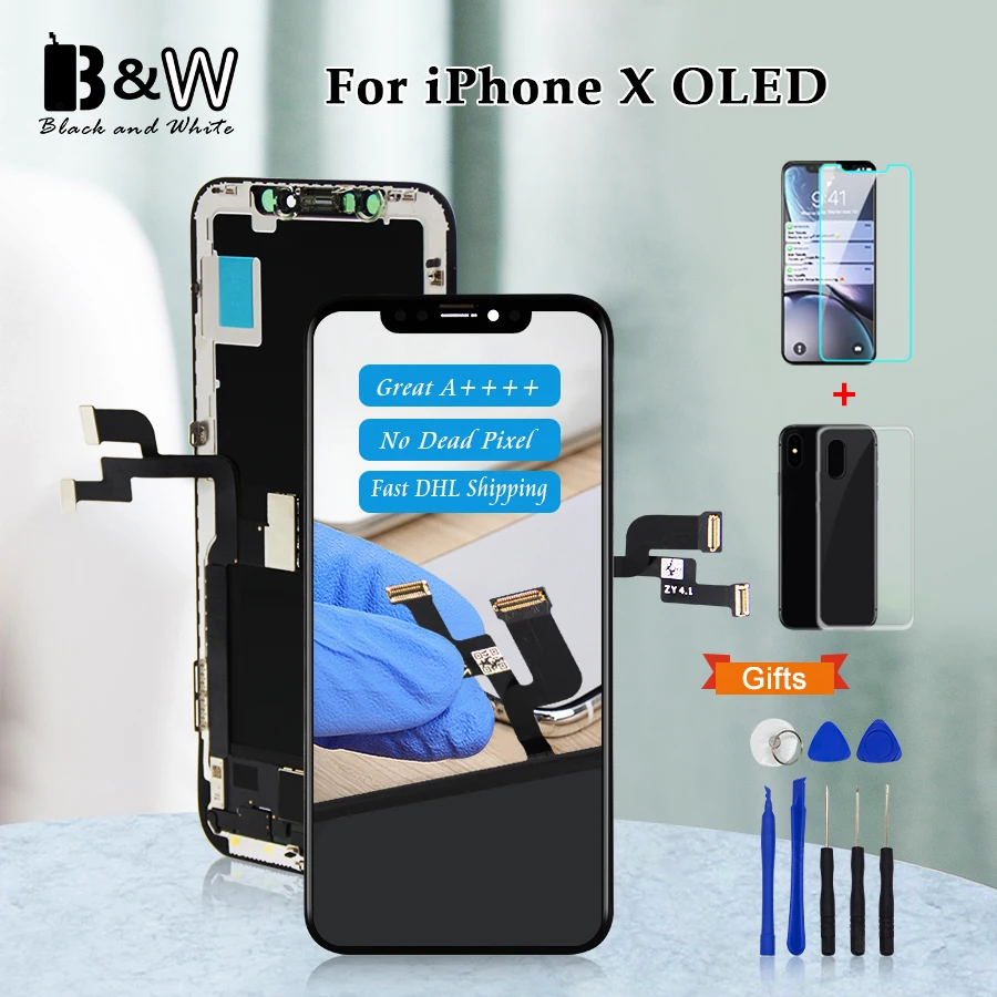 OLED/TFT дисплей для iPhone X экран с высоким качеством 3D сенсорный экран дигитайзер сборка ...