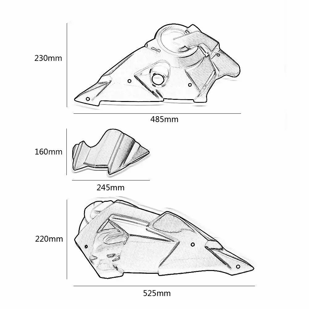 Lower Bellypan Engine Spoiler Fairing Body Kit for Yamaha FZ-07 MT-07 ...