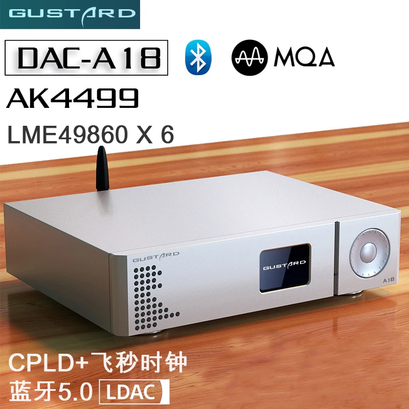 GUSTARD DAC A18 USB DAC 네이티브 밸런스드 디코더 AK4499 블루투스 5.0 CSR8675 LDAC MQA ...