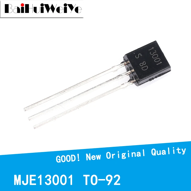 100PCS/LOT MJE13001 TO 92 13001 TO92 E13001 TO 92 400V0.2A NPN ...