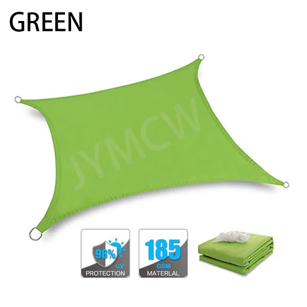 300D Waterproof Polyester Square Rectangle Shade Sail garden terrace ...