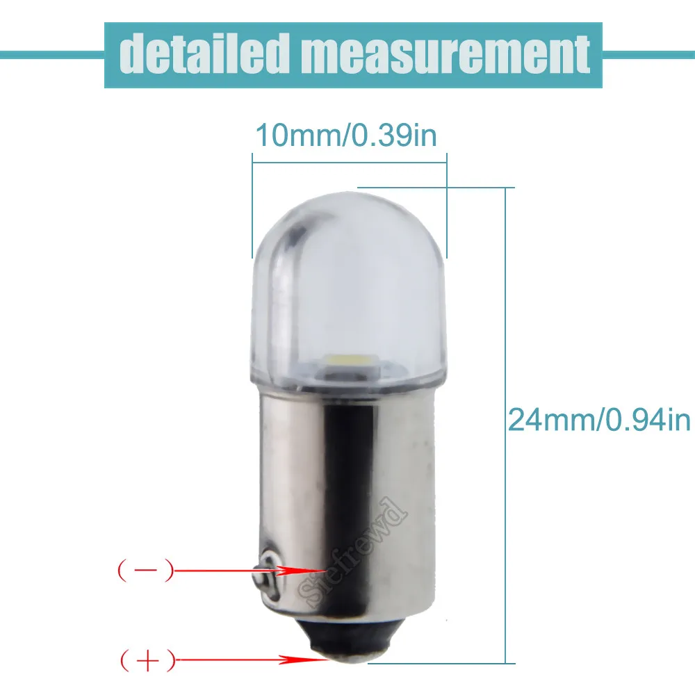 ECLAIRAGE TABLEAU DE BORD,White-BA9S 6V DC--Ampoule LED chaude-blanche 6V 12V, 2 pièces, BA9S ...