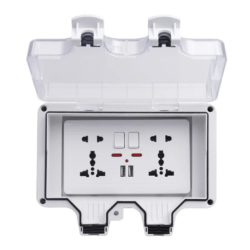 IP66-waterproof-outdoor-146-box-wall-socket-13A-dual-universal-UK ...