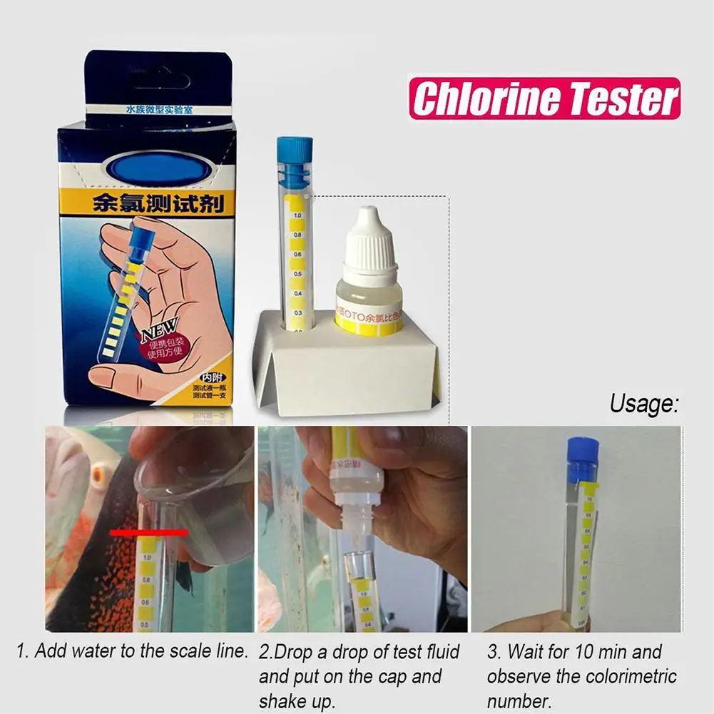 Kuulee PH NO2 NO3 тест качества воды хлора нитрит тест раствор ...