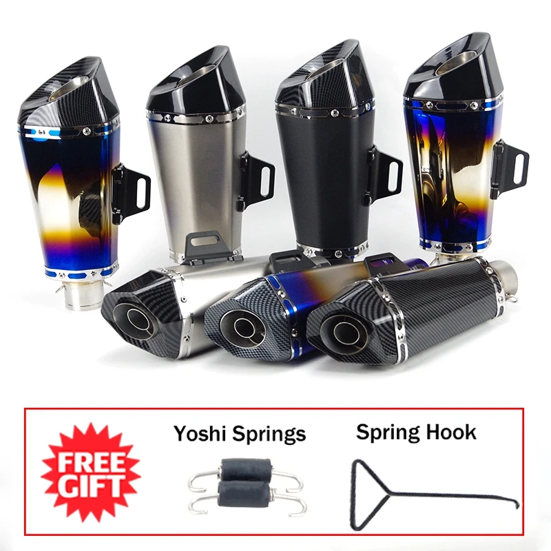 51mm Motorcycle Exhaust Muffler Universally Escape Moto With DB Killer for Kawasaki Ninja 400 ...