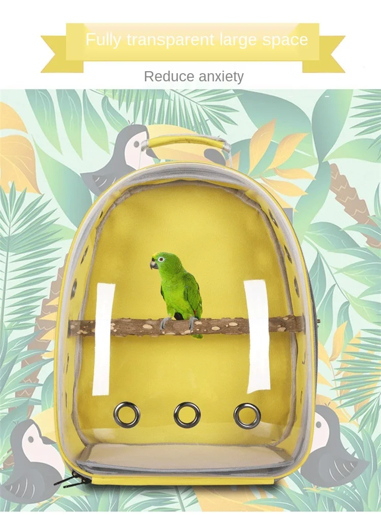 Pet Parrots Outing Backpack Transparent Bird Cage Large Portable Cabin ...