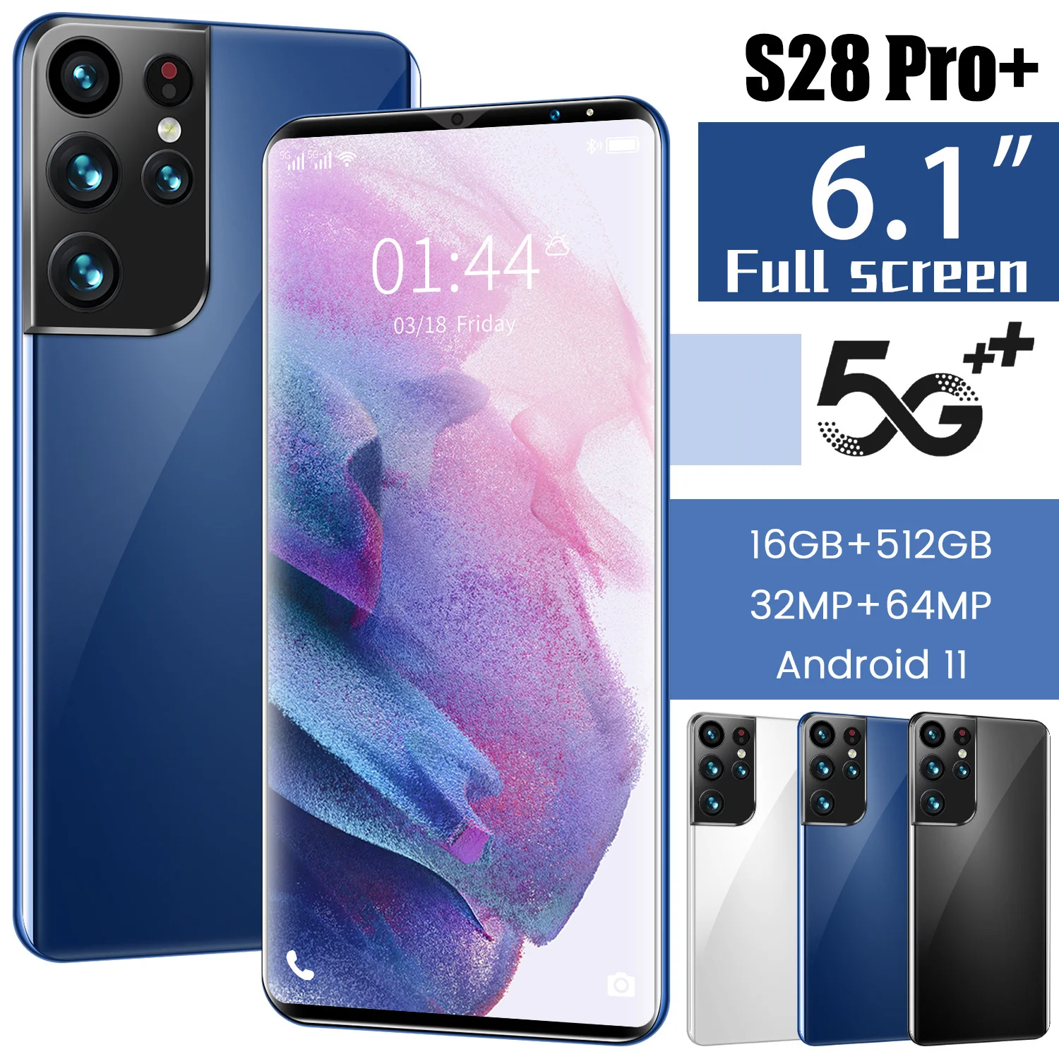 Global Version Smartphone S28 Pro+ 6.1 Inch 256gb/512gb Unlocked ...