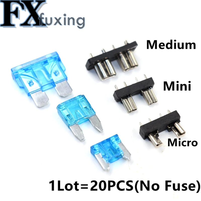 20pcs Car Fuse Holder PCB Board Medium Mini Micro Small Blade Auto ...