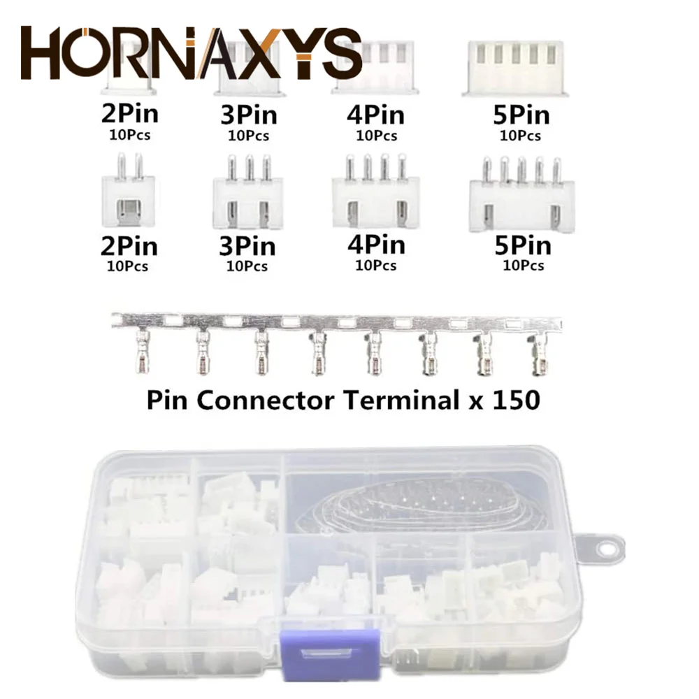 230pcs-XH-2-54mm-2pin-3pin-4pin-5pin-Pitch-Terminal-Kit-Housing-Pin ...